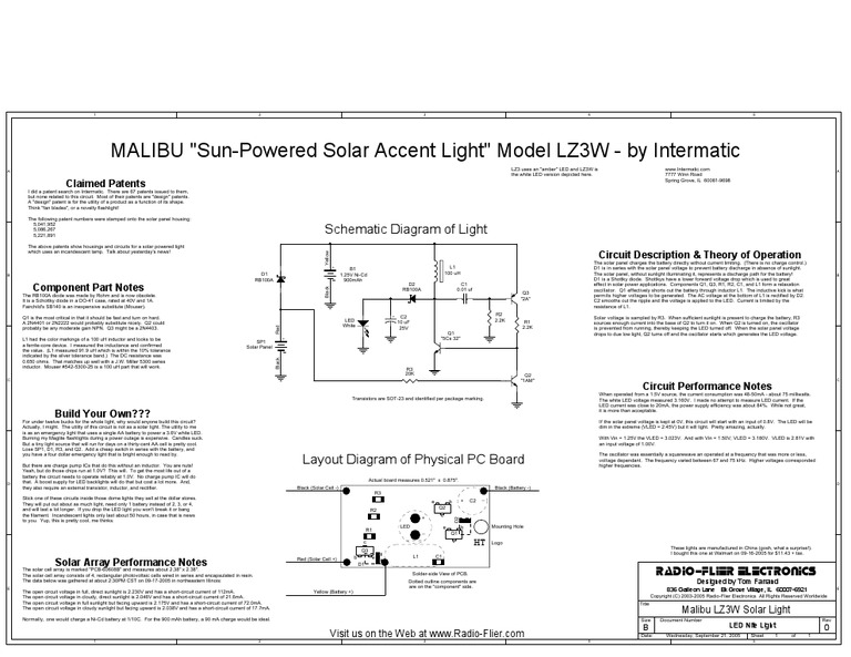 Solar Light Schematic | Download Free PDF | Light Emitting Diode ...