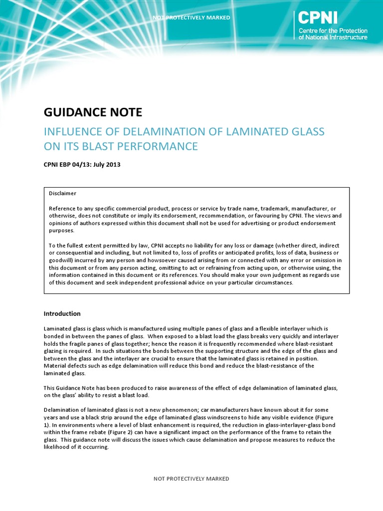 Delamination of Laminated Glass | PDF