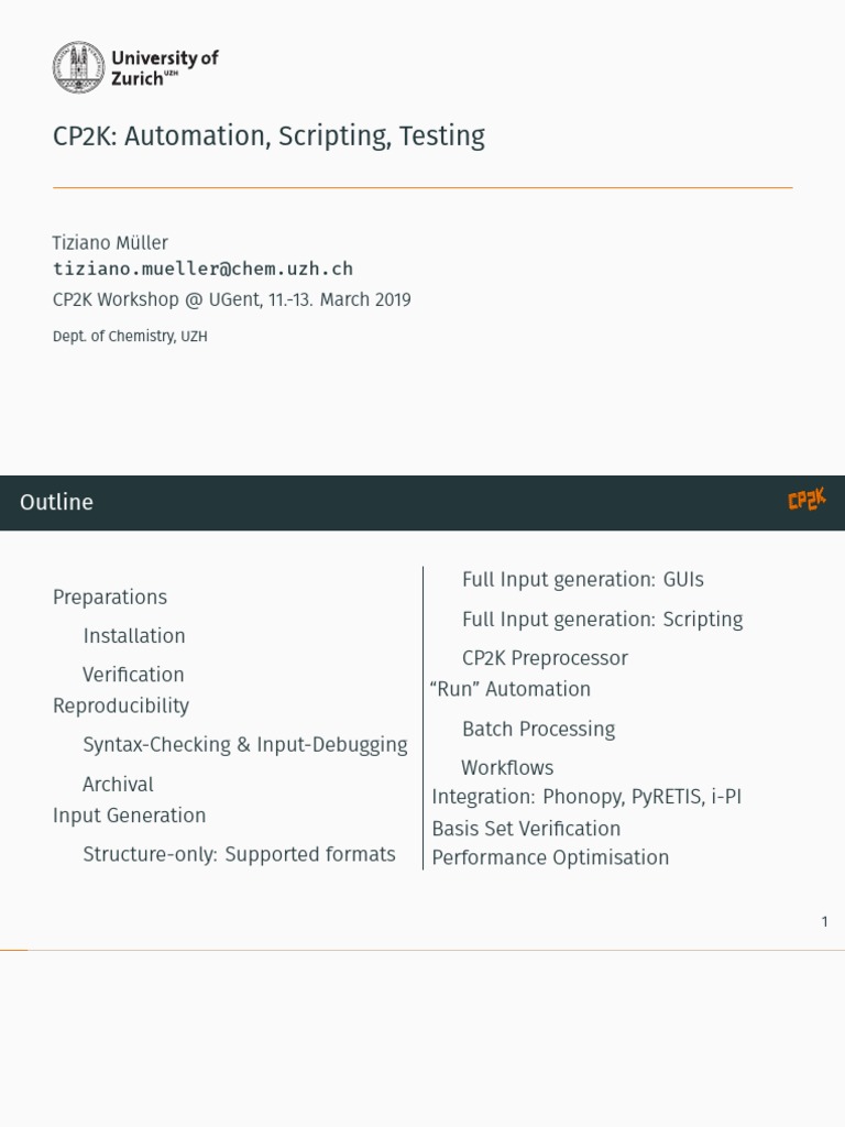 Cp2k Automation | PDF | Library (Computing) | Density Functional Theory