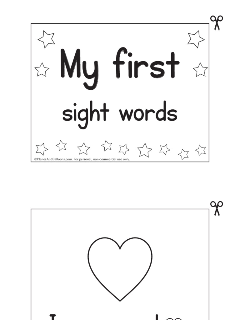 Pre Primer Sight Words Sentences | PDF