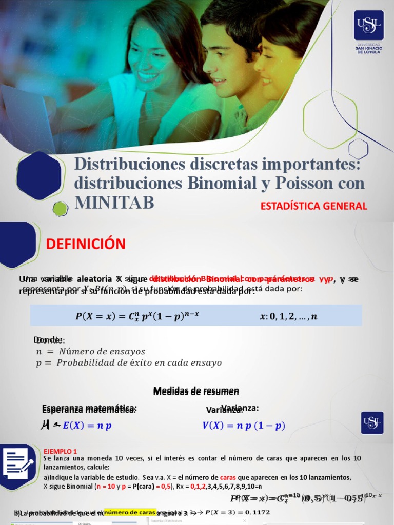 Distribucion Binomial y Poisson Con Minitab | PDF | Enseñanza de ...