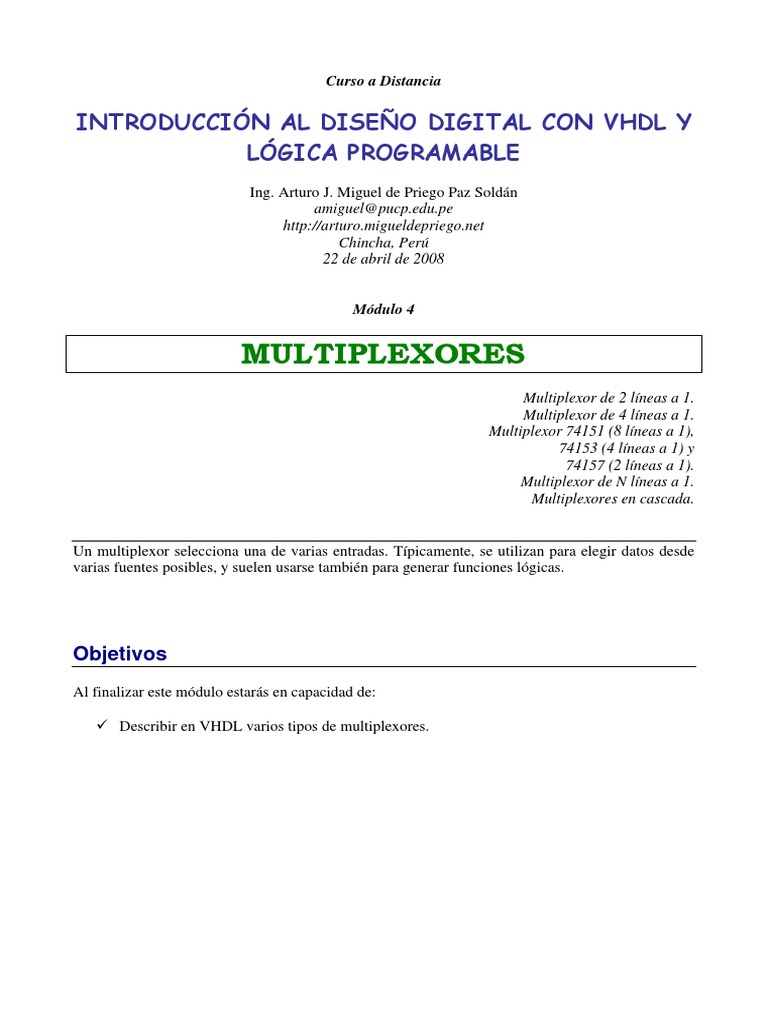 HDLITO Modulo04 | PDF | Vhdl | Programación de computadoras