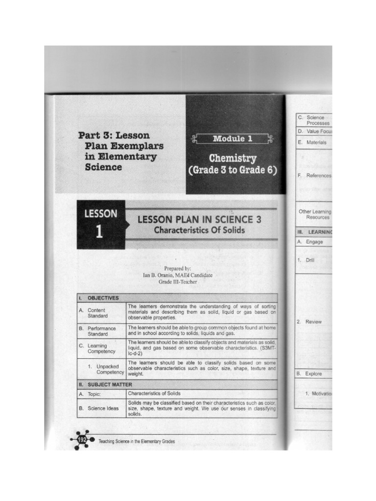 Sample Lesson Plan | PDF