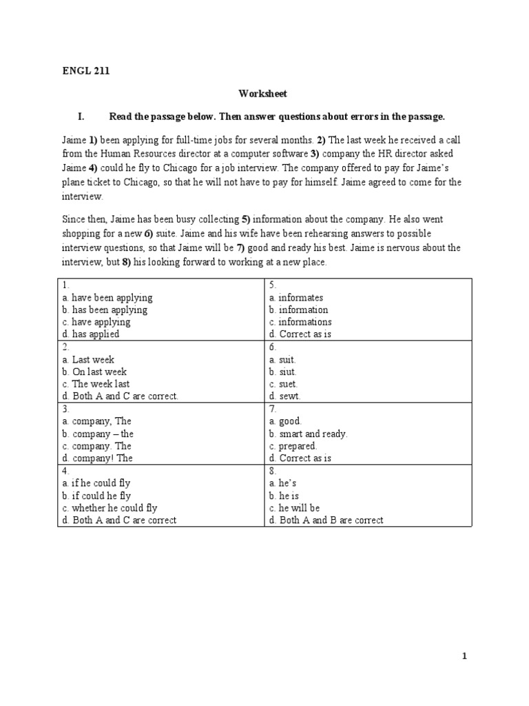Revising and Editing Worksheet | PDF | Science | Cognition
