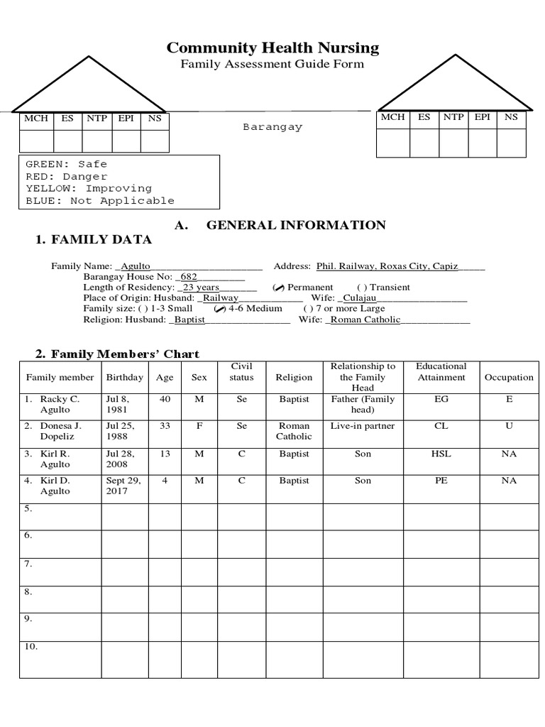 Family Health Assessment Guide | PDF | Hygiene | Health Sciences
