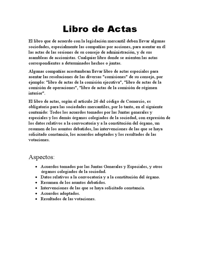 Libro de Actas | PDF | Gobierno | Justicia