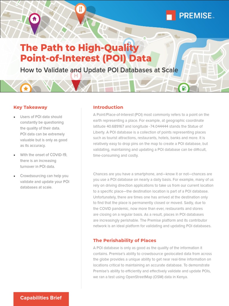 The Path To High-Quality Point-of-Interest (POI) Data: How To Validate ...