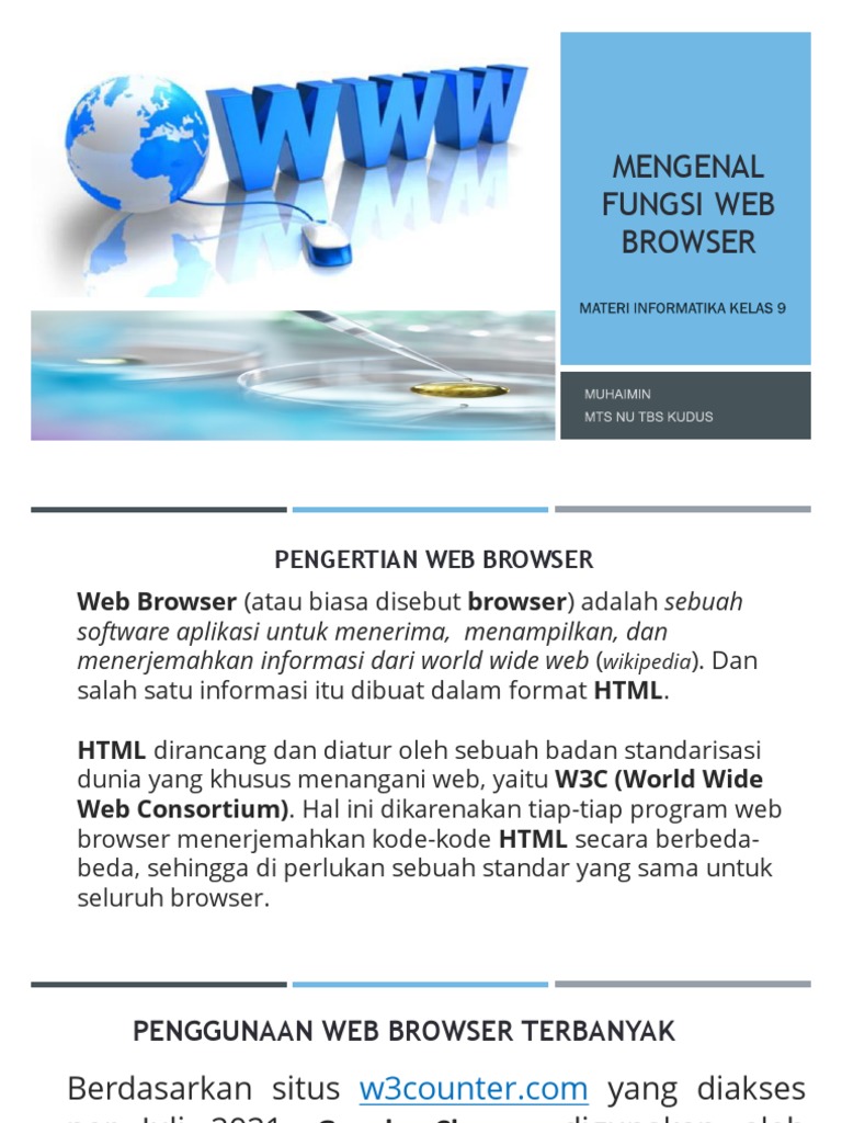 Fungsi dan Macam-Macam Web Browser | PDF | Bisnis | Komputer