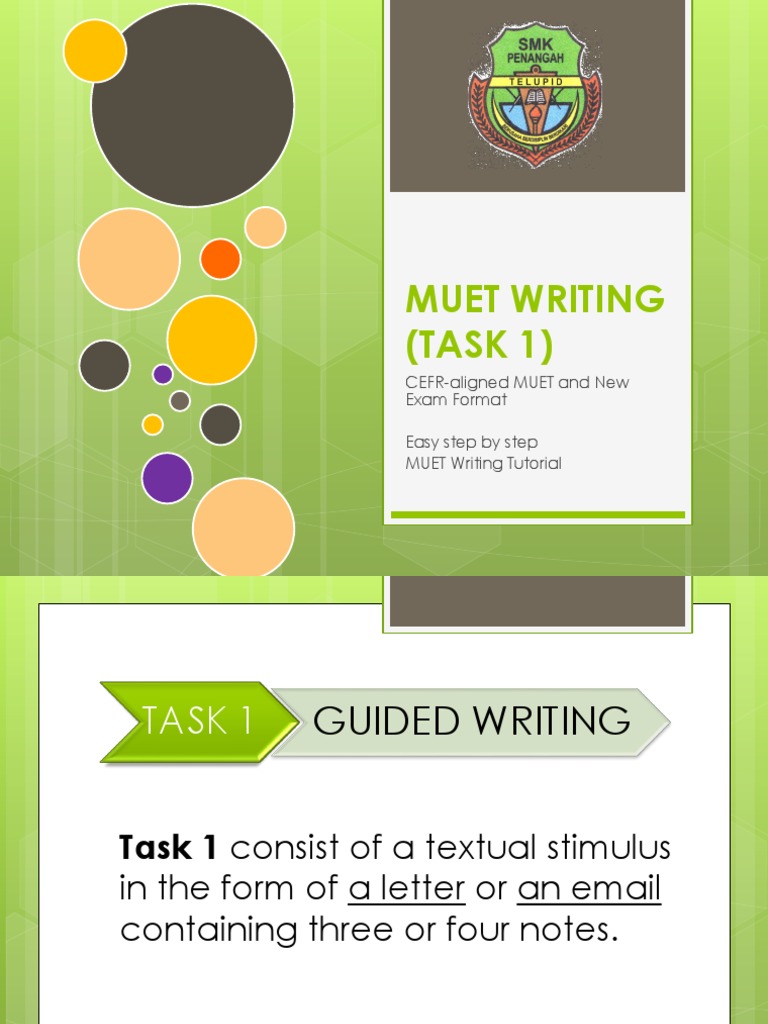 MUET WRITING (TASK 1) TUTORIAL Email | PDF | Public Speaking