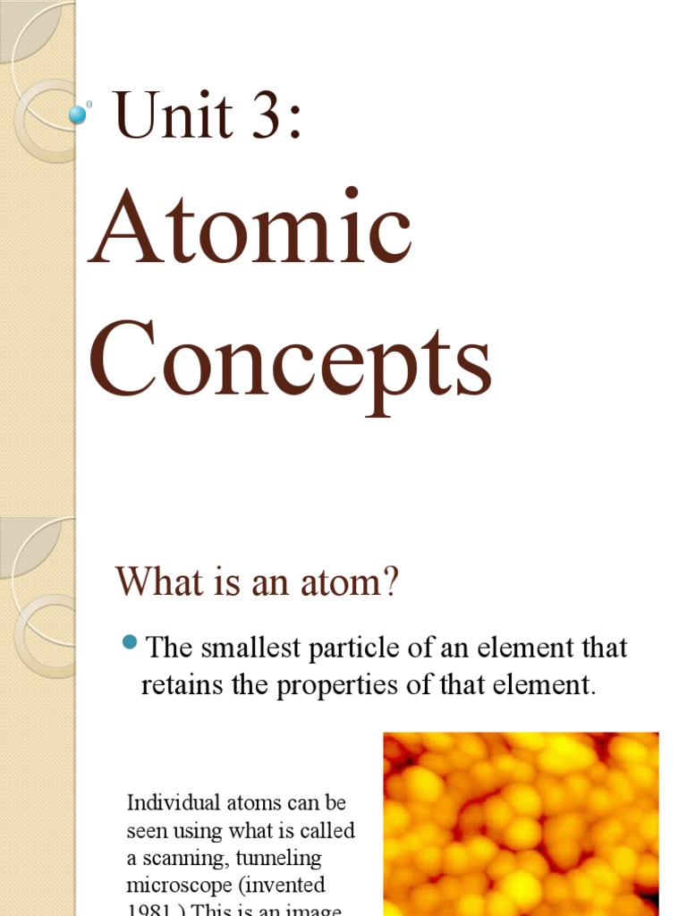 Atomic Concepts Power Point 1011 | PDF | Isotope | Atoms