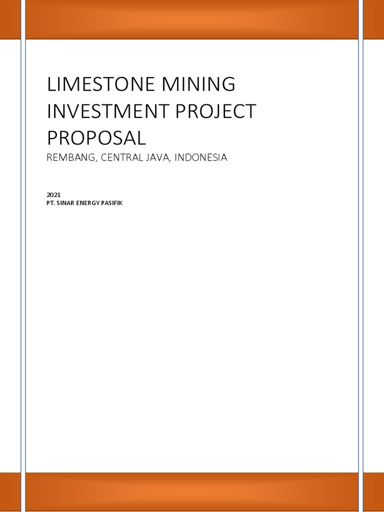 Limestone Proposal | PDF | Mining | Economic Growth