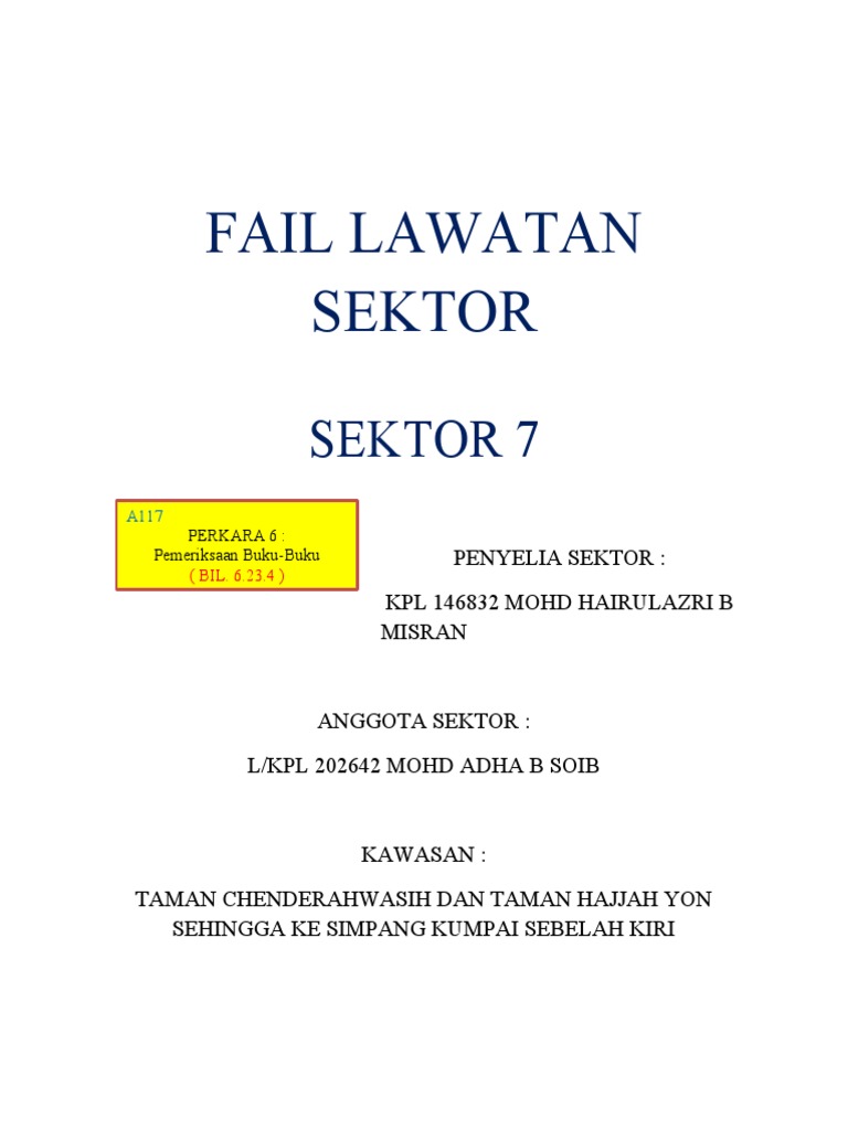 Kulit Fail Lawatan Sektor | PDF