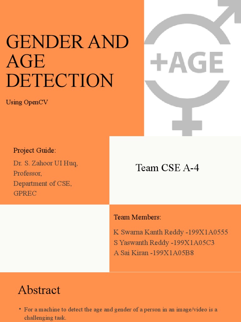 Age & Gender Detection with CNN | PDF | Deep Learning | Computing