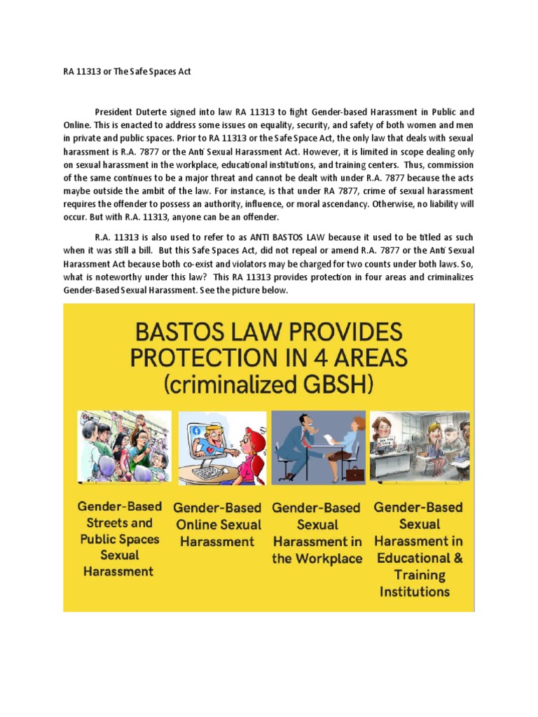 RA 11313 or The Safe Spaces Act | PDF