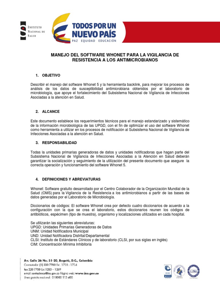 Uso de Whonet 5.6 en Vigilancia Antimicrobiana | PDF | Software | Archivo de computadora