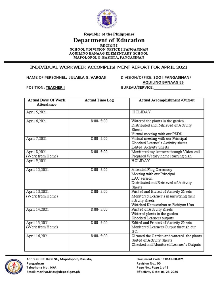 Department of Education: Republic of The Philippines | PDF | Teaching ...