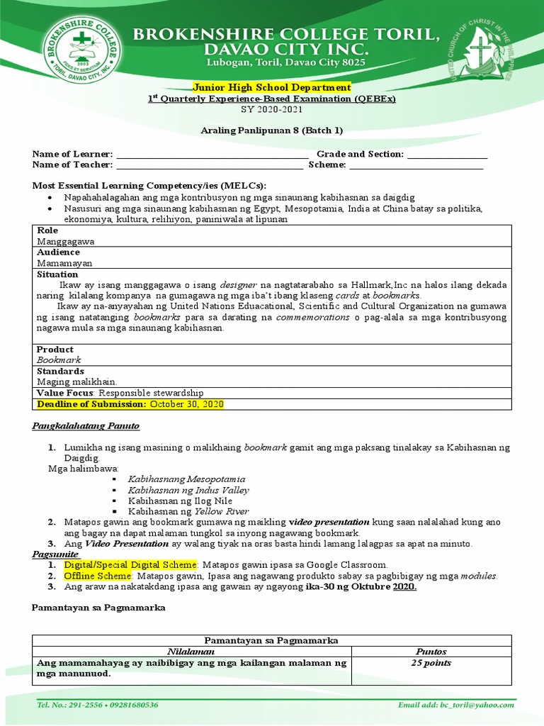 2nd Quarter MELCS AP8 | PDF
