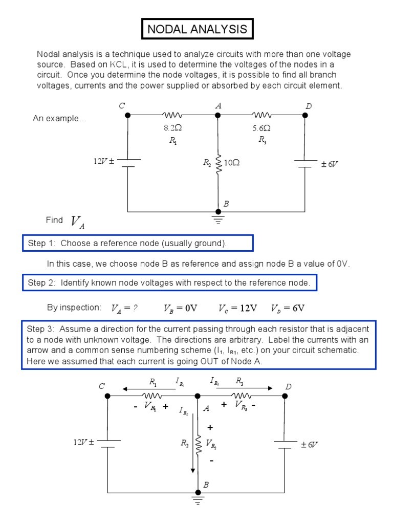 Nodal Analysis | PDF | Electrical Network | Physical Quantities