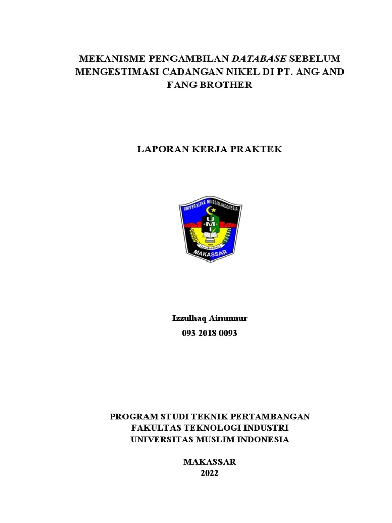 Database Nikel di PT Ang And Fang Brother | PDF | Teknologi & Rekayasa