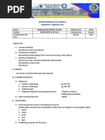 Grade 7 Lesson Plan On Heat | PDF | Electrical Resistivity And ...