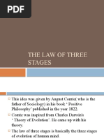 Auguste Comte's "Law of The Three Stages | PDF | Positivism | Metaphysics