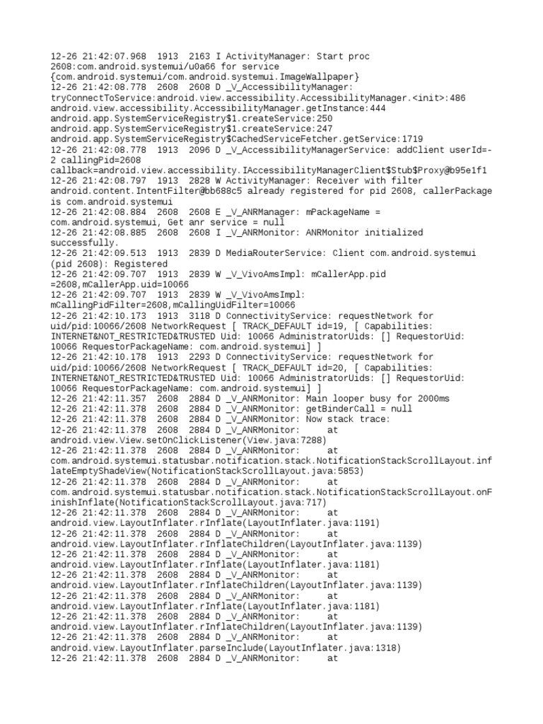 Log | PDF | Java (Programming Language) | Android (Operating System)