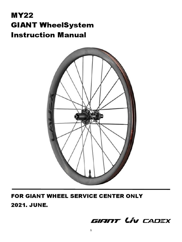 My22 Giant Wheelsystem Instruction Manual: For Giant Wheel Service ...