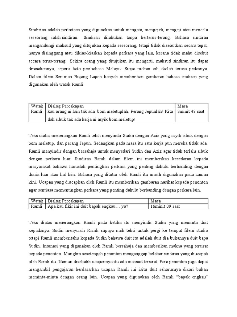 Bahasa Sindiran BMK | PDF