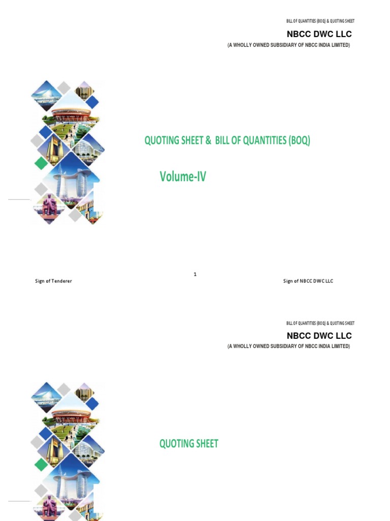 BOQ and Quoting Sheet for Expo 2020 | PDF | Specification (Technical ...