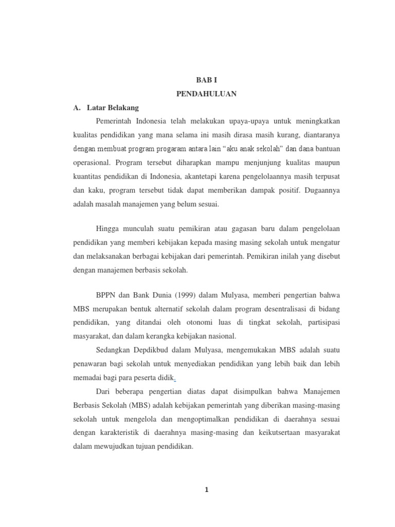 Karakteristik Mbs | PDF