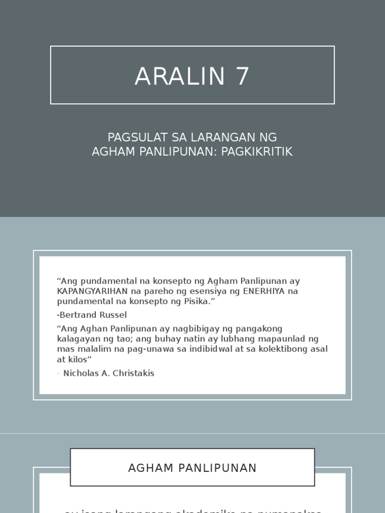 ARALIN 7 and 8 | PDF