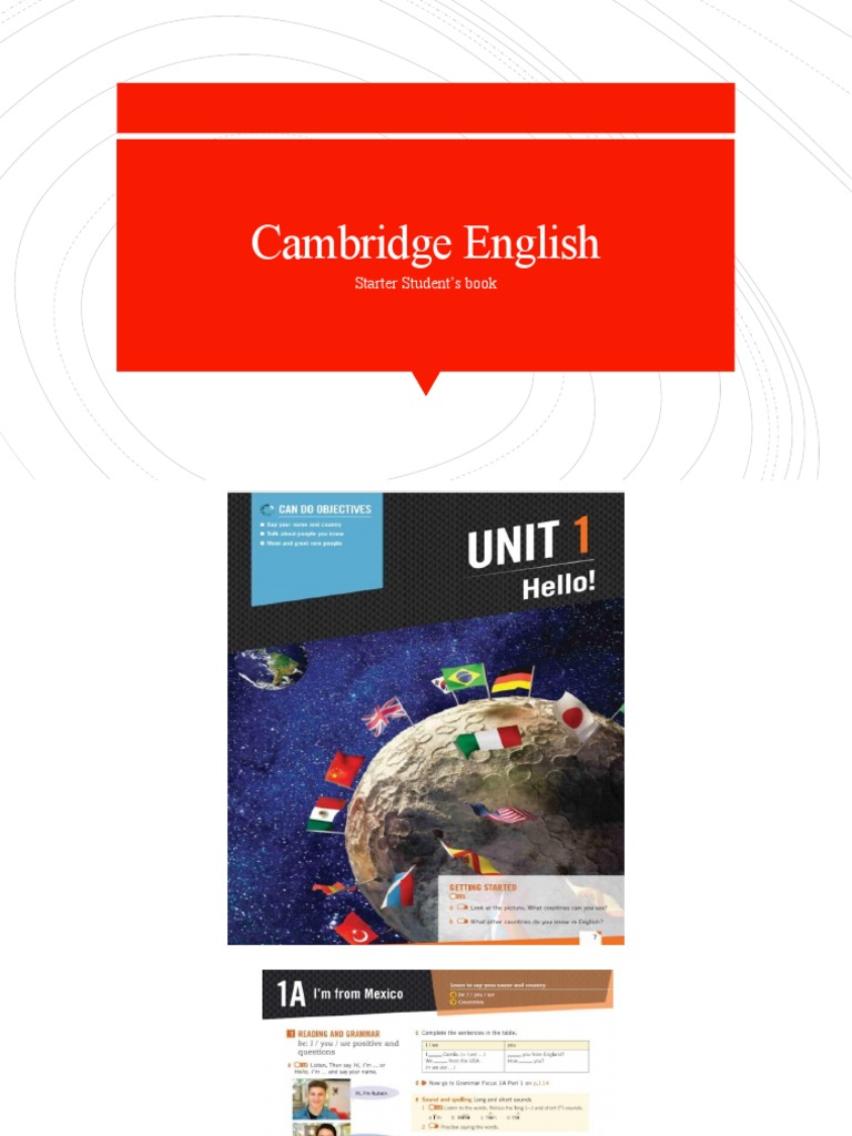 Cambridge English Starter Student's Book | PDF