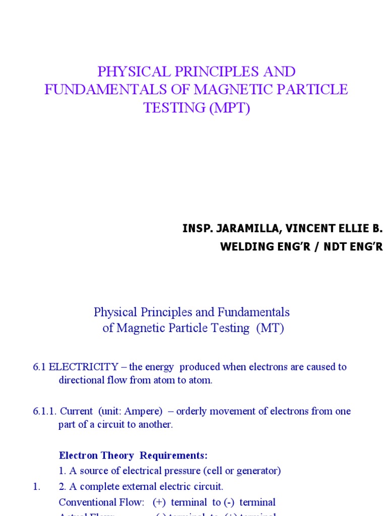 Physical Principles and Fundamentals of MPT | PDF | Electric Current ...