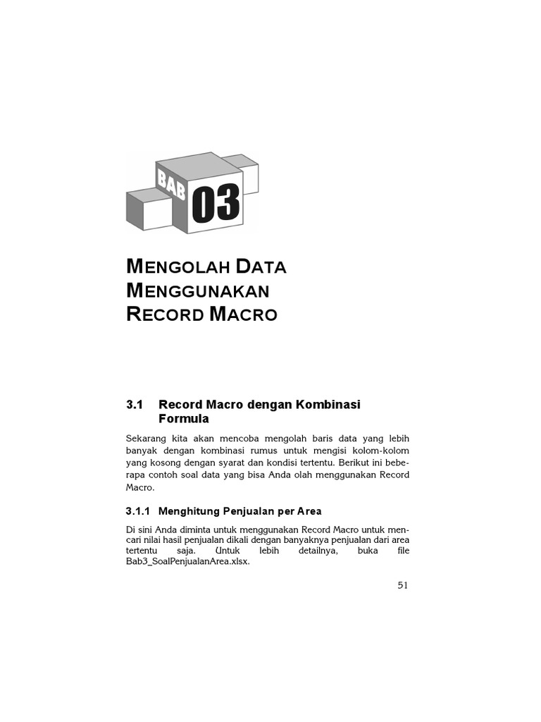 03-Mengolah Data Menggunakan Record Macro | PDF | Metode & Bahan Ajar