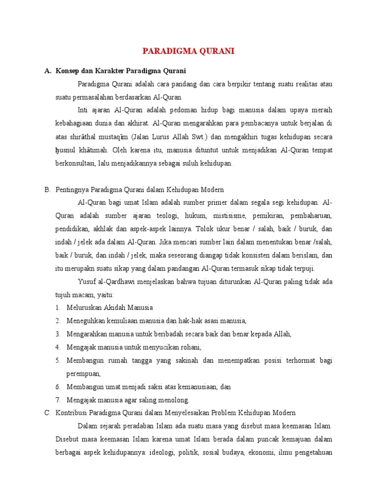 Paradigma Qurani | PDF