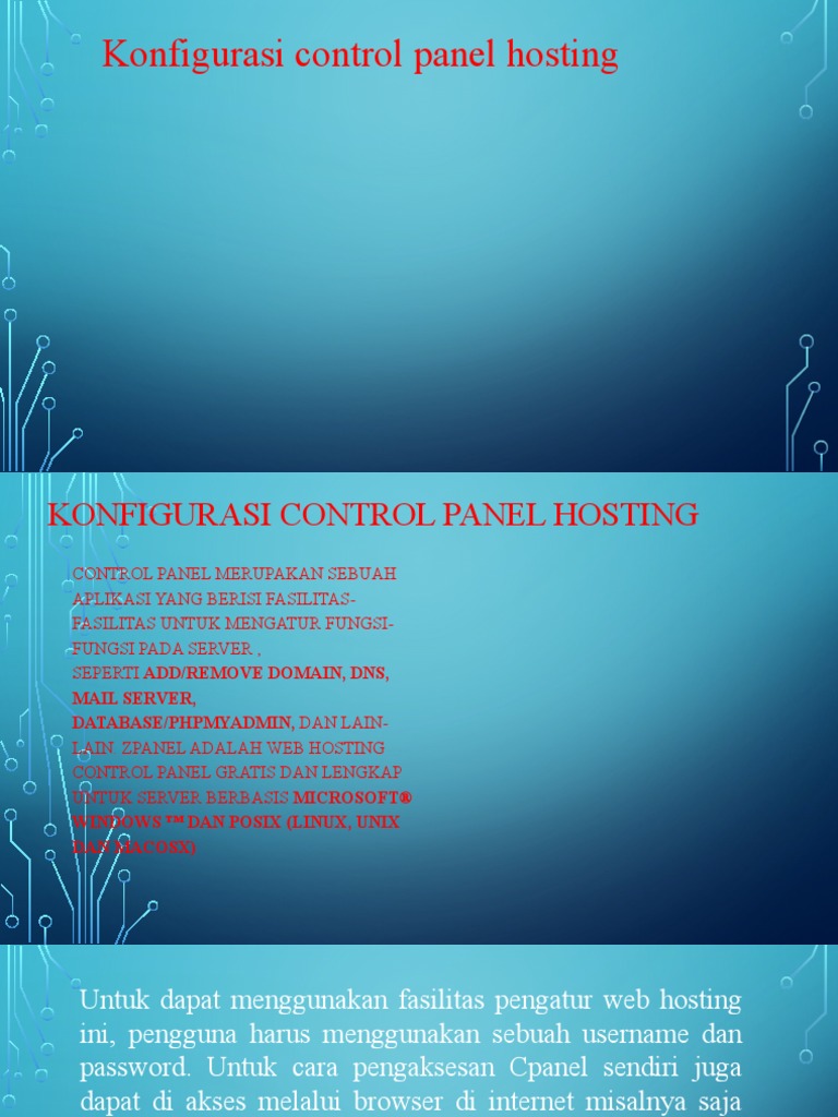 Konfigurasi Control Panel Hosting | PDF