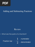 Adding and Subtracting Fractions Powerpoint | PDF | Mathematical Objects | Lexicology