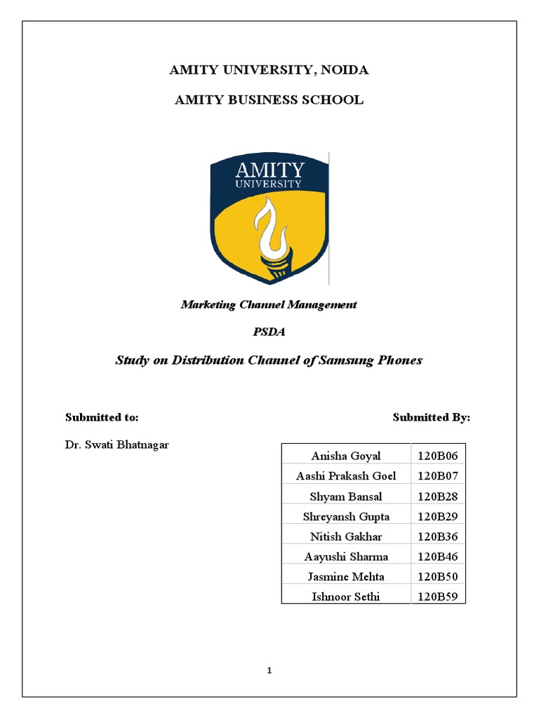 Analysis of Samsung's Distribution Channel through a Case Study of ...