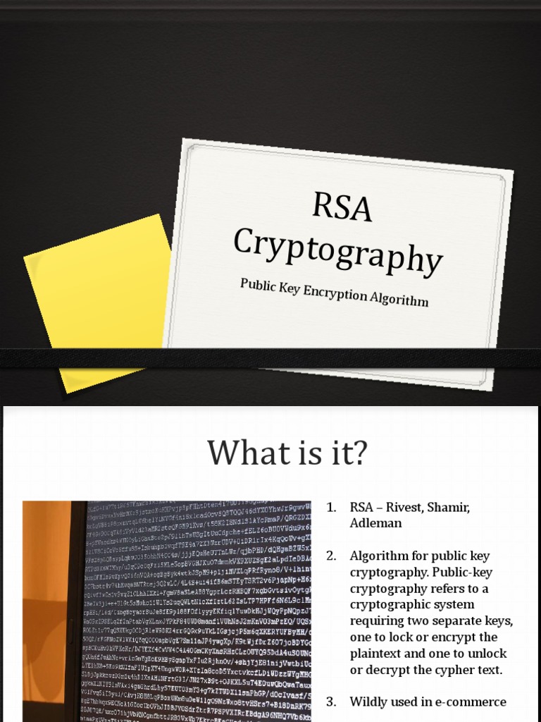 RSA Cryptography: Public Key Encryption Algorithm | PDF | Cryptography ...