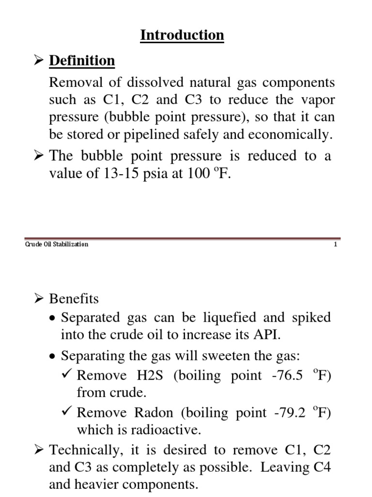 Crude Oil Stabilization Techniques | PDF | Mathematical Optimization ...
