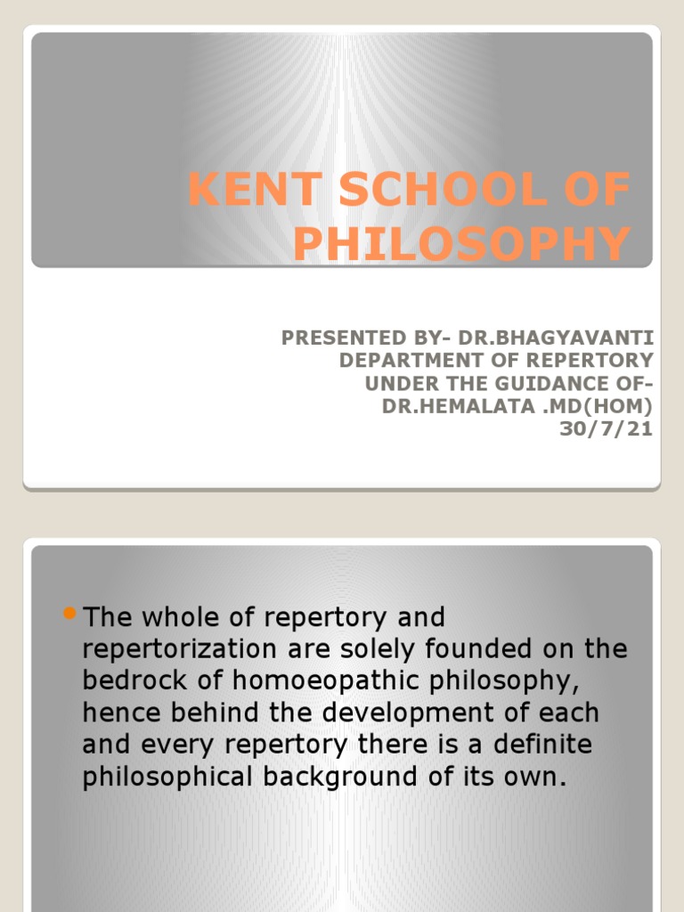 Kent School of Philosophy | PDF | Homeopathy | Medicine