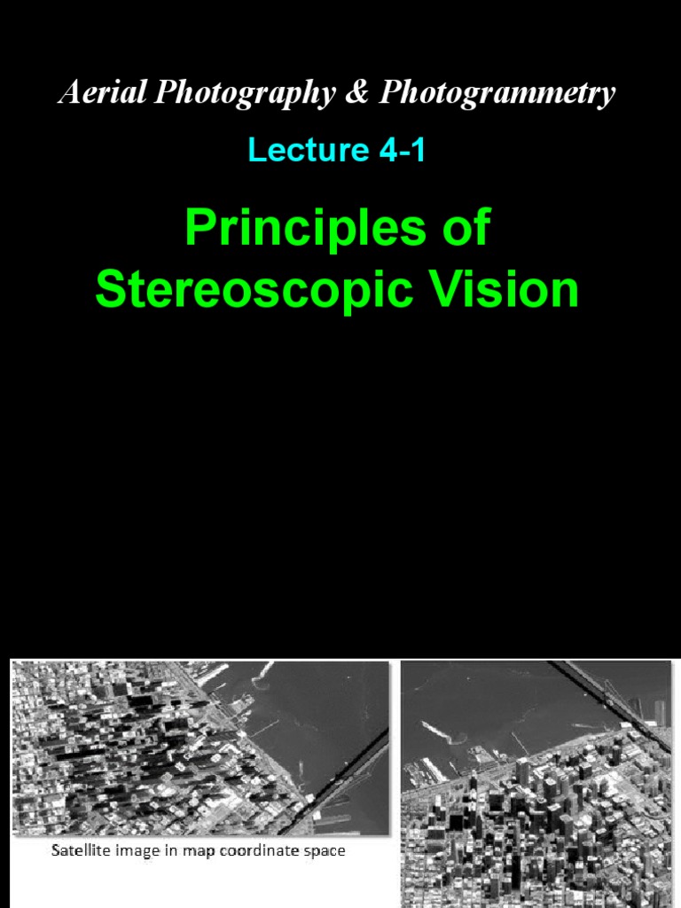 Lecture 4-1 - Principles of Stereoscopic Vision | PDF | Stereoscopy | Image Processing