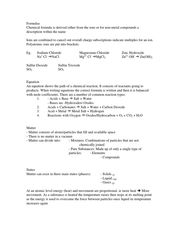 Chemistry Notes | Download Free PDF | Ion | Chlorine