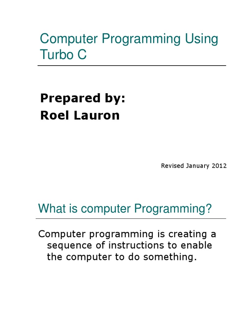 Programming 1 Presentation | PDF | Control Flow | Data Type