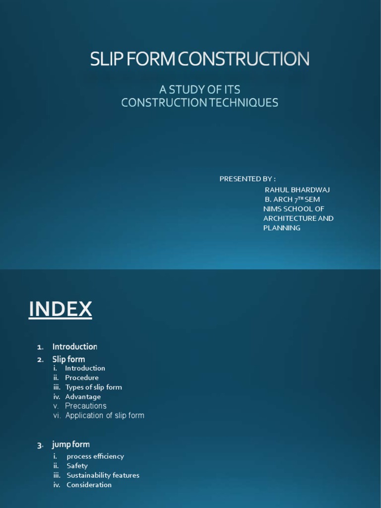 Slip Form Construction: An Efficient Method for Vertical Concrete ...