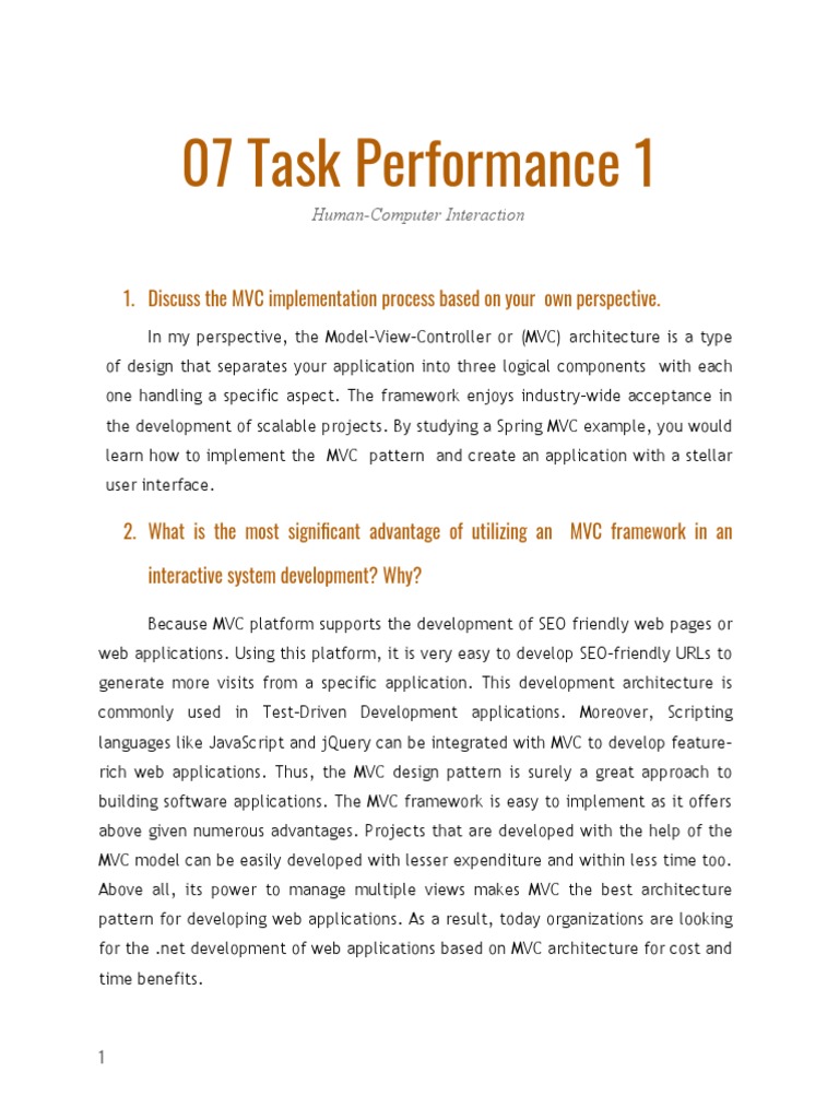 07 Task Performance 1 (HCI) | PDF | Web Application | Application Software