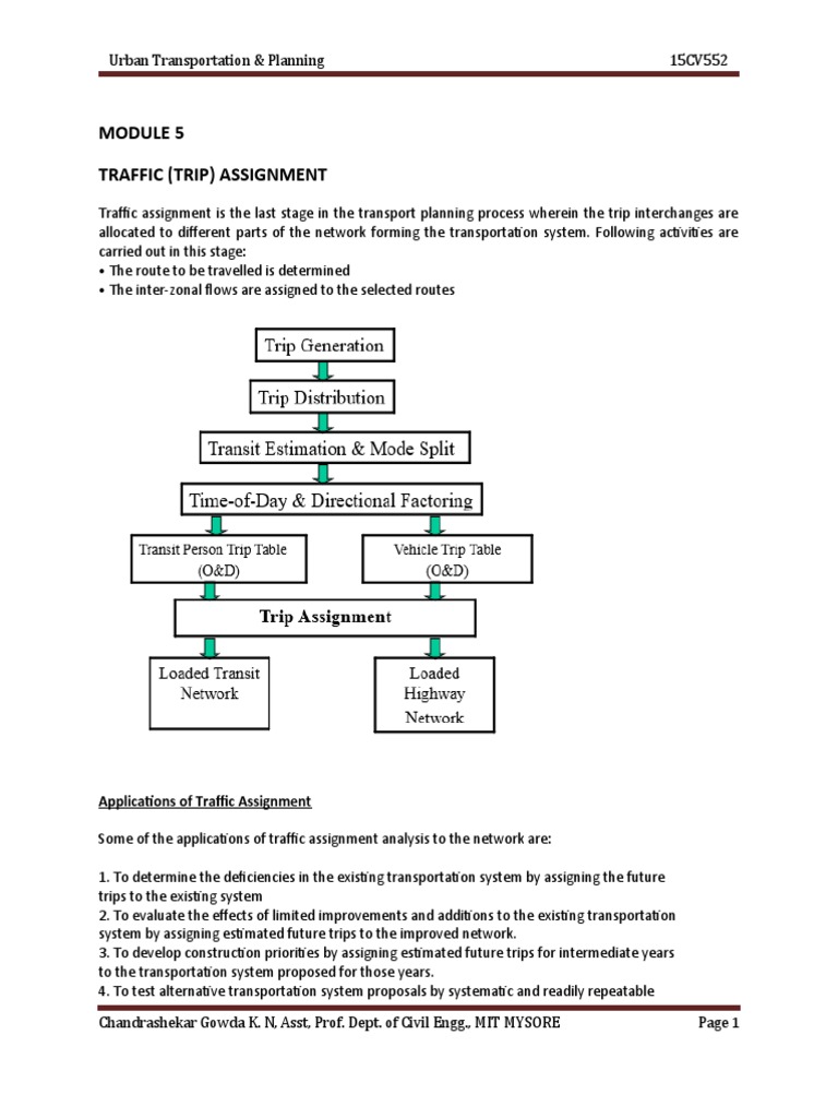 Traffic (Trip) Assignment | Download Free PDF | Traffic | Applied Mathematics