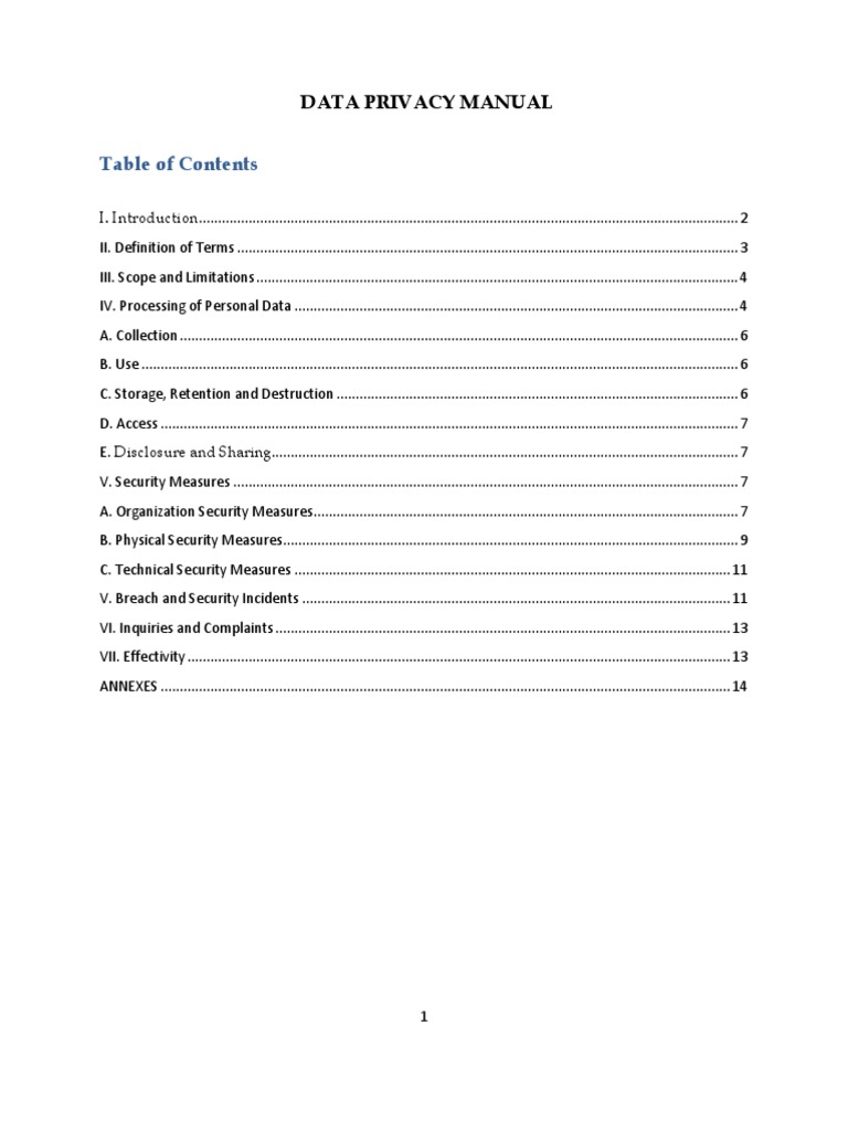 Data Privacy Manual Summary | PDF | Privacy | Information Privacy