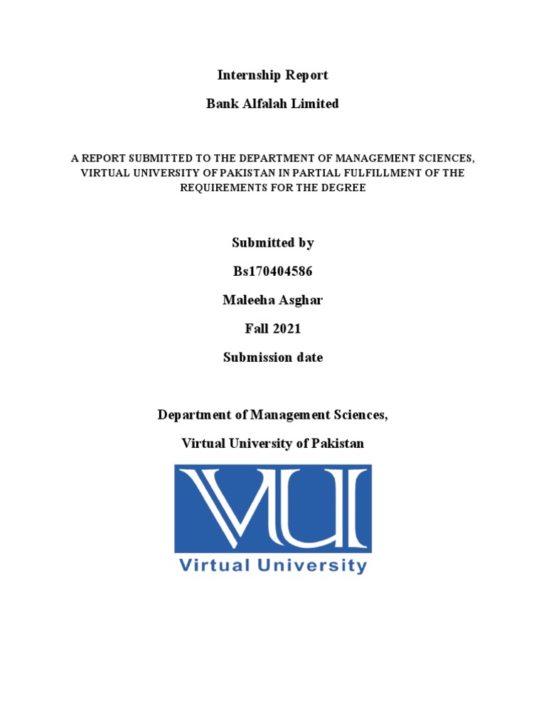 Internship Report | PDF | Transaction Account | Banks