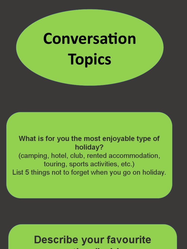 Conversation Topics For Adults | PDF | Communication